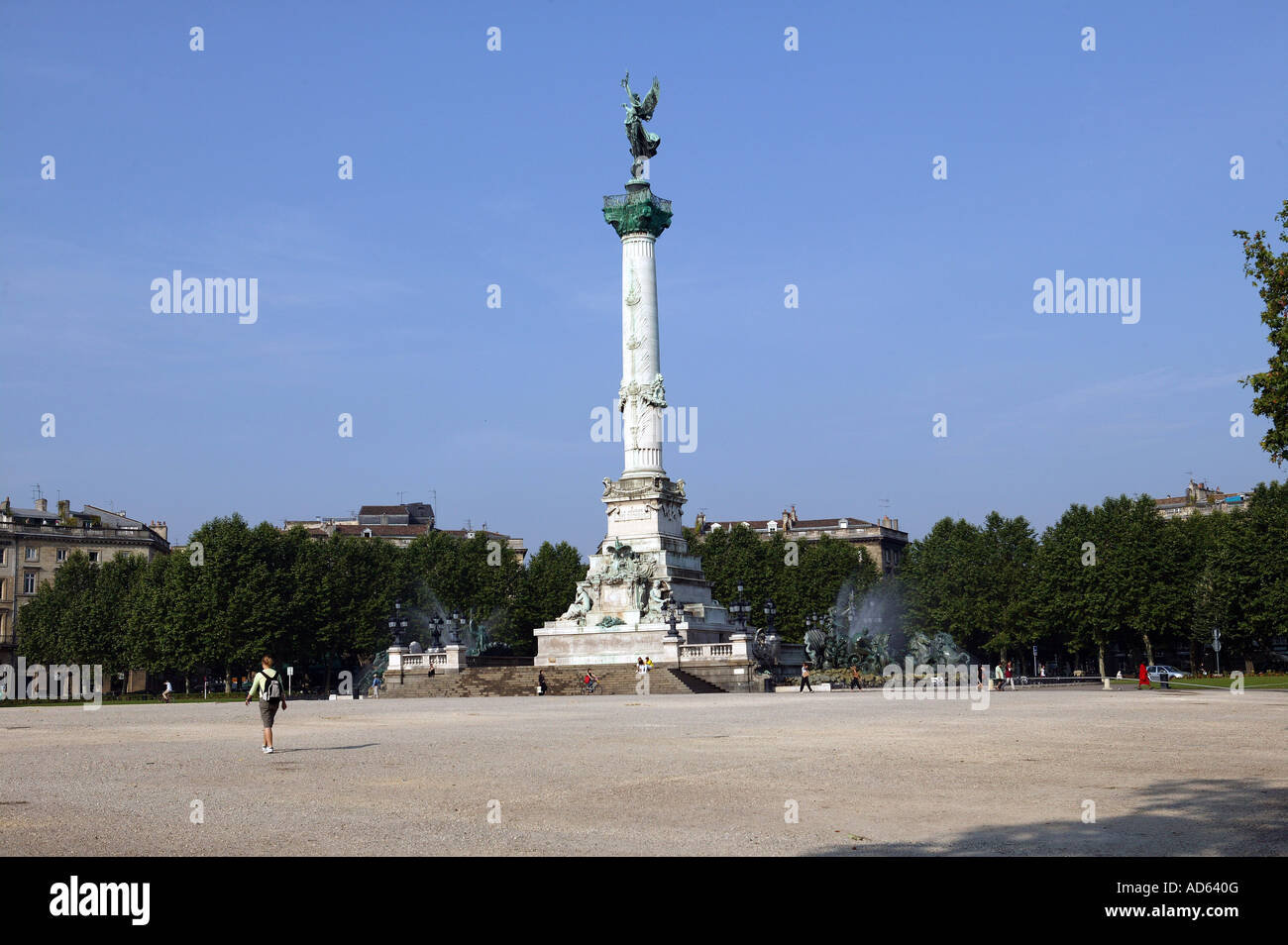 monumental column, Bordeaux, Quinconces Place Stock Photo - Alamy