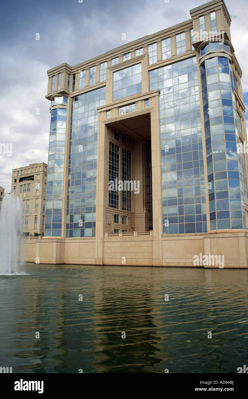 buildings of modern architecture, Montpellier, Hotel of region Stock ...