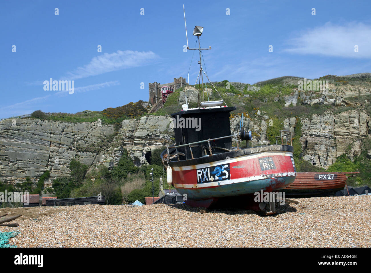 THE STADE BEACH HASTINGS EAST SUSSEX Stock Photo - Alamy