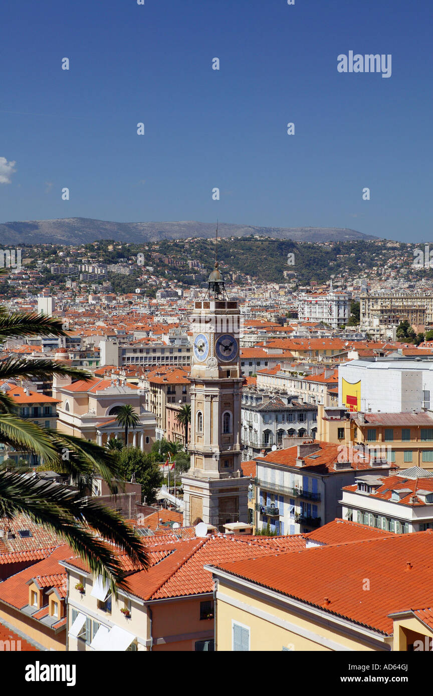 agglomeration and rear country, Nice, Tower of Nice Stock Photo - Alamy