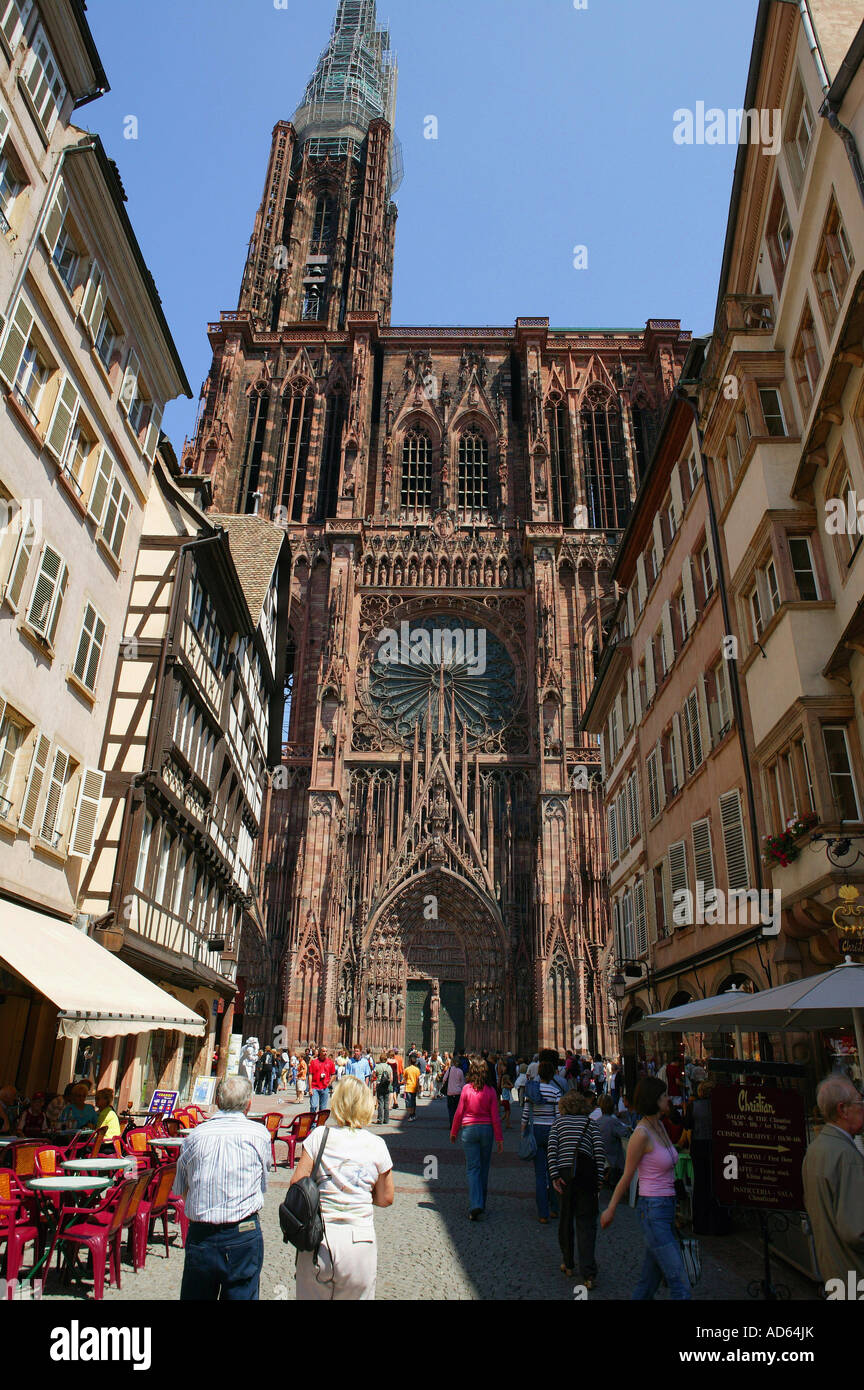 religious building, Strasbourg, Cathedral Our-packs down Stock Photo ...