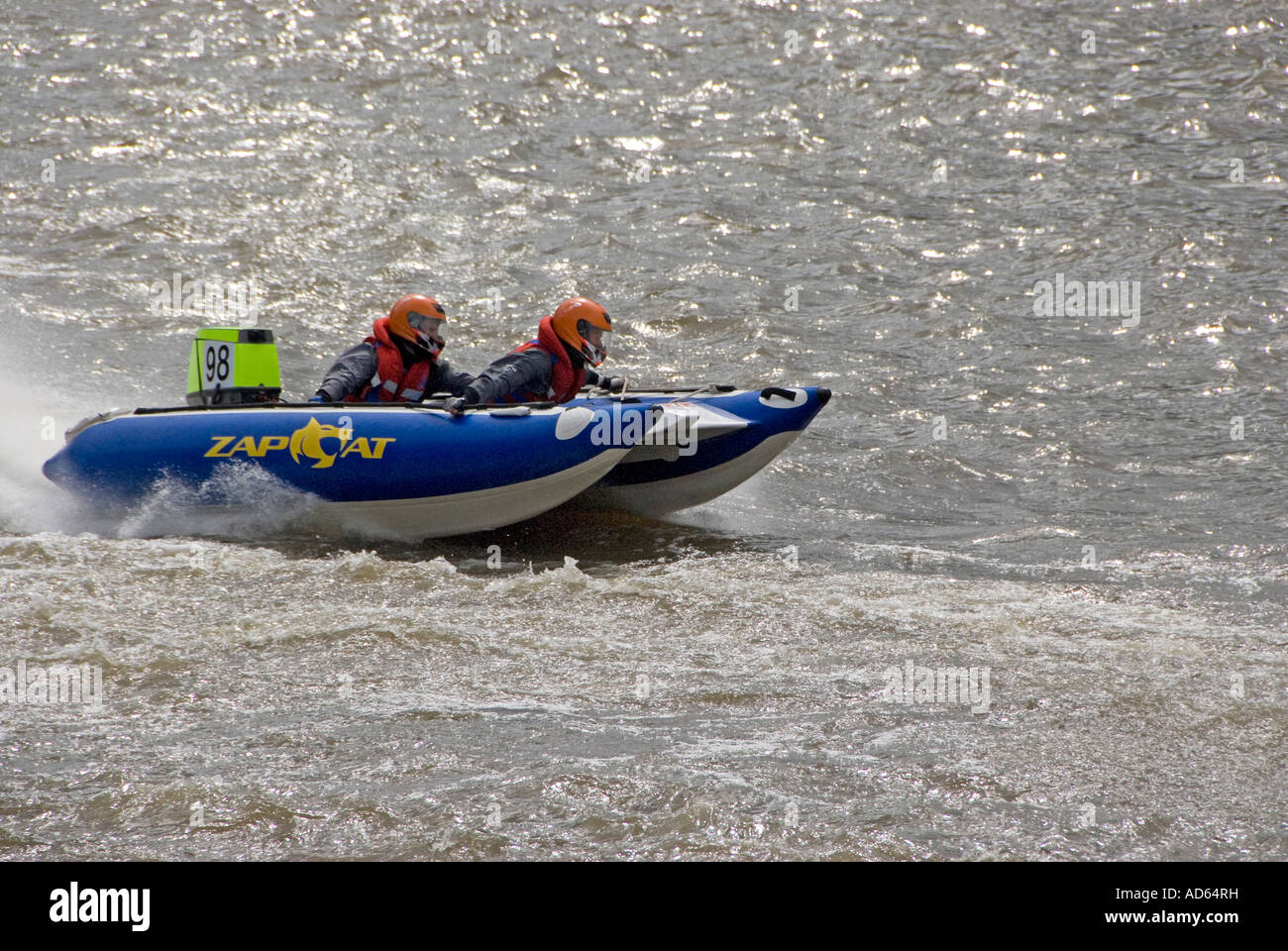 A horizontal action picture of Zap Cats racing on the River Clyde July ...