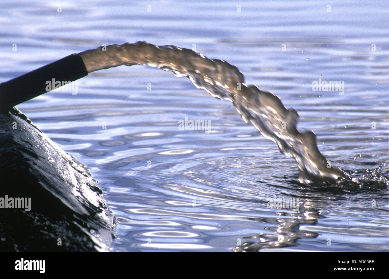 Water flowing from pipe Stock Photo - Alamy