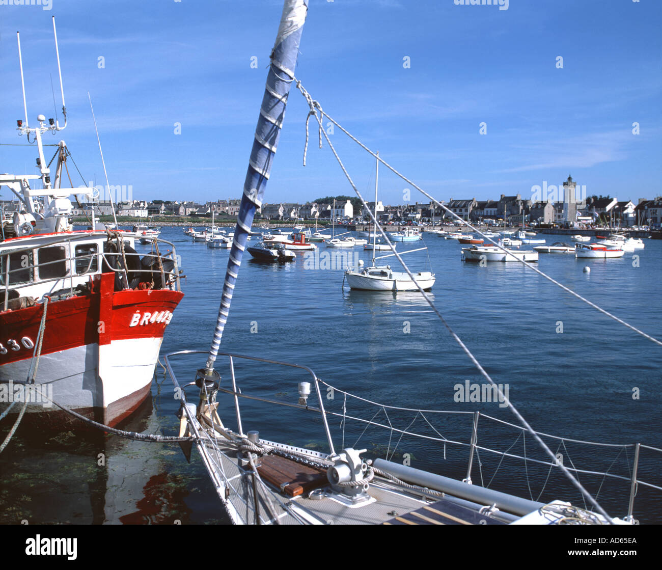 The harbour at Roscoff Stock Photo - Alamy