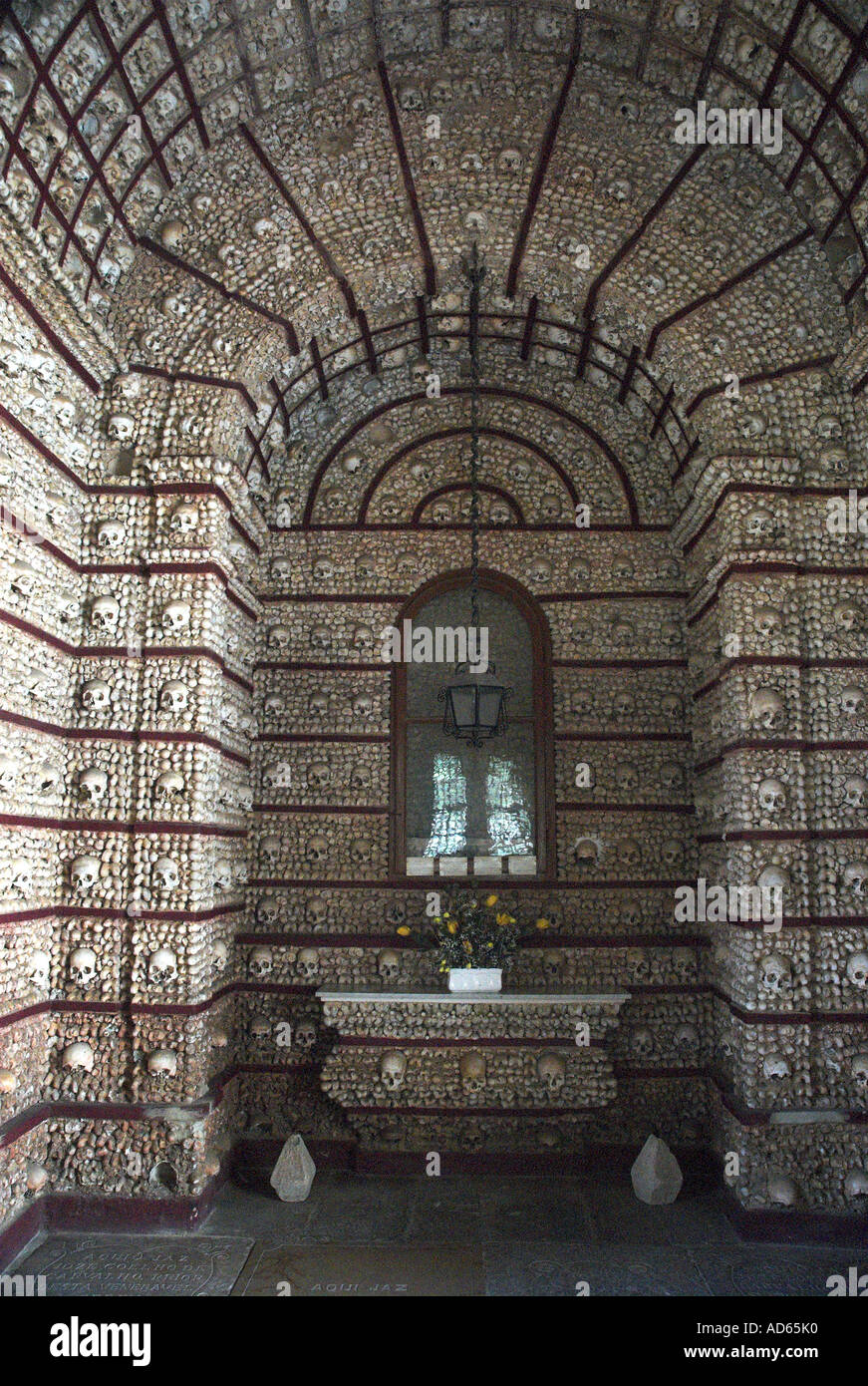 The 19th century chapel of bones at Faro's Nossa Senhora do Carmo ...