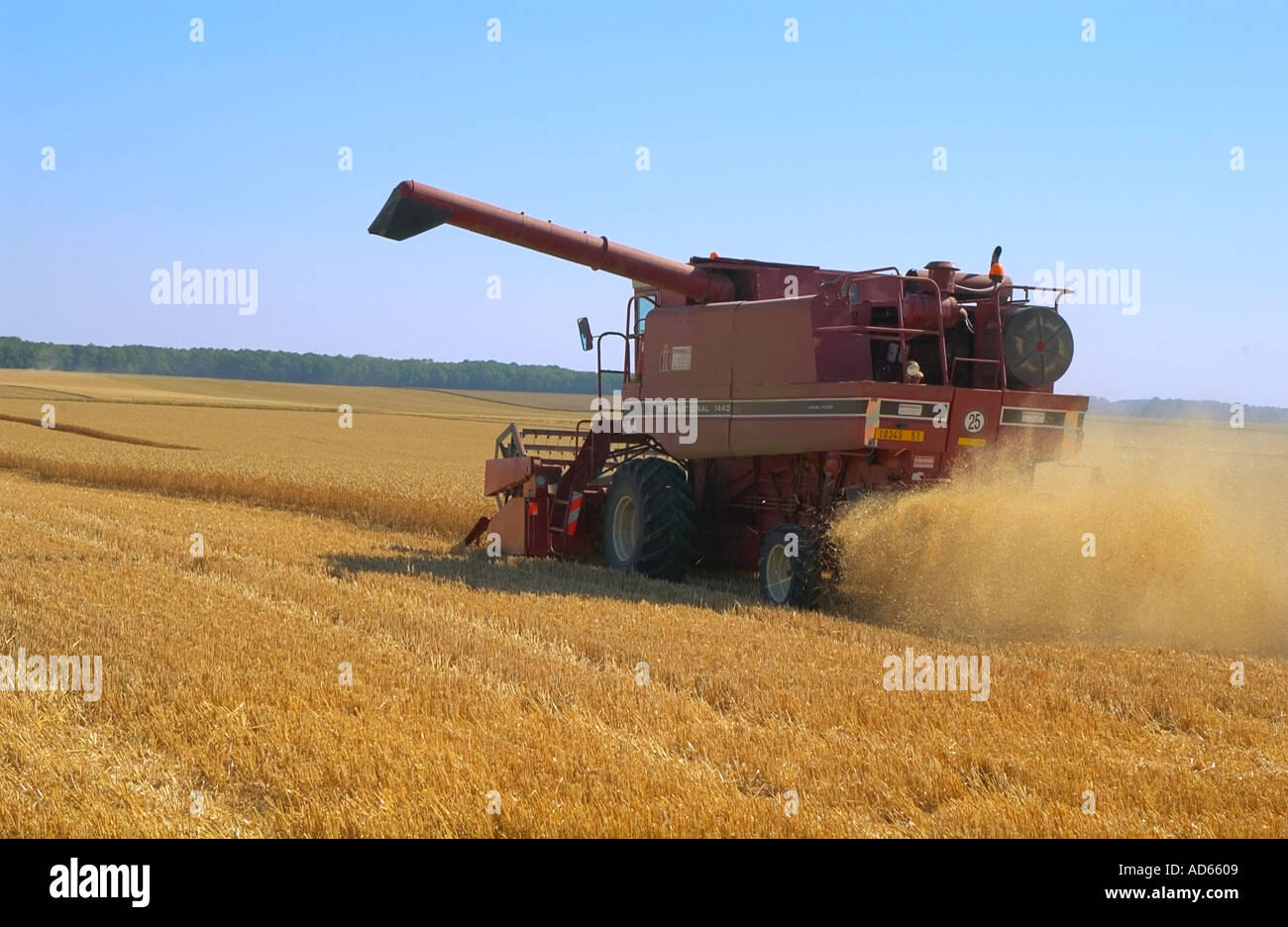 Agriculture Agricultural color Combine countryside crop corn cutivation ...