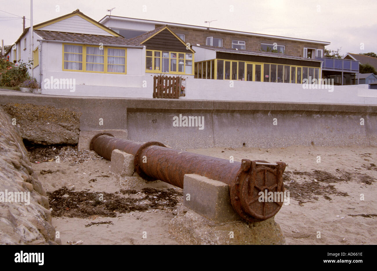 Bembridge Isle of Wight Sewage Outlet pipe Outfall Stock Photo - Alamy