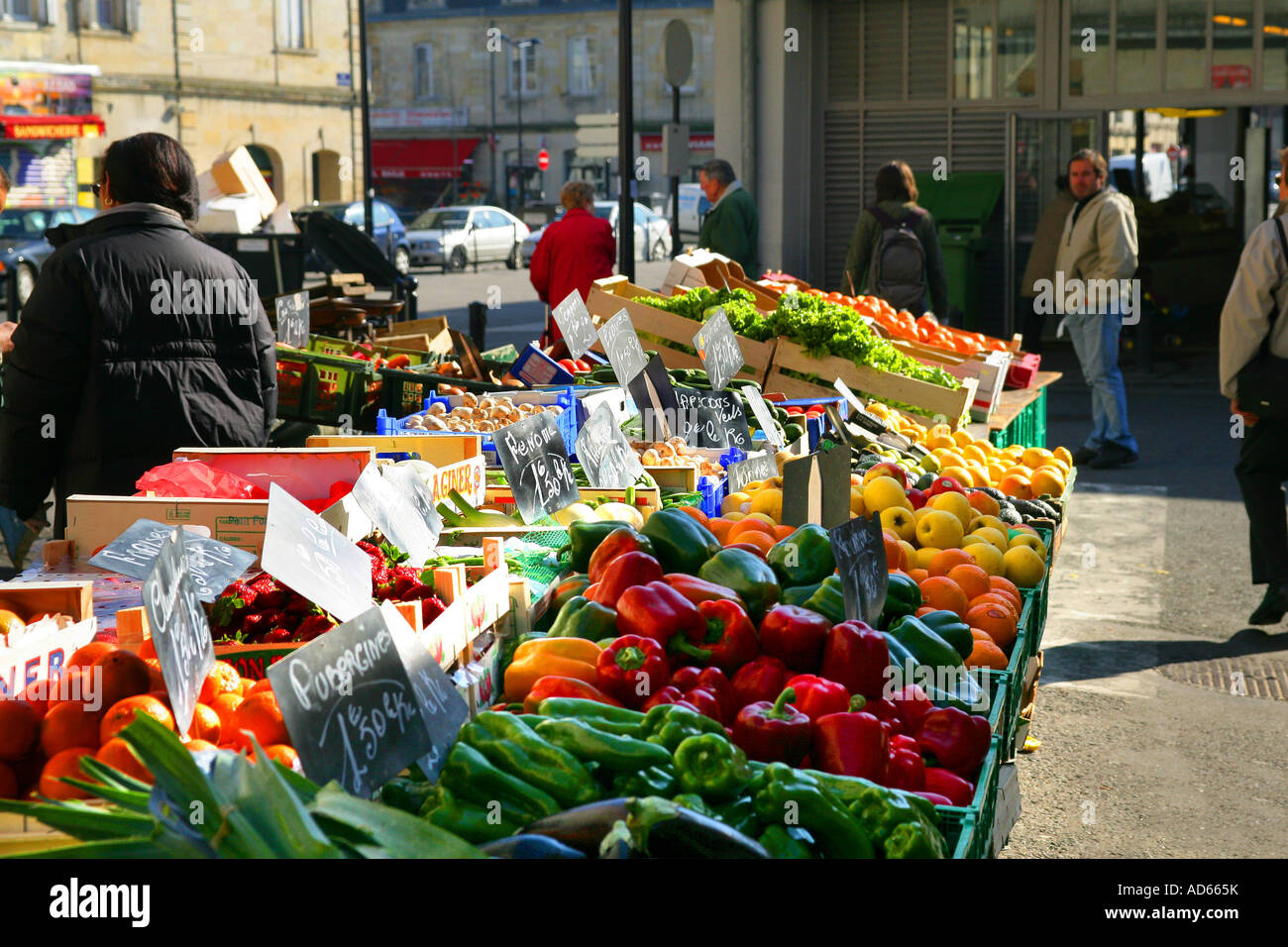 open air fruits and vegetables stall Stock Photo - Alamy
