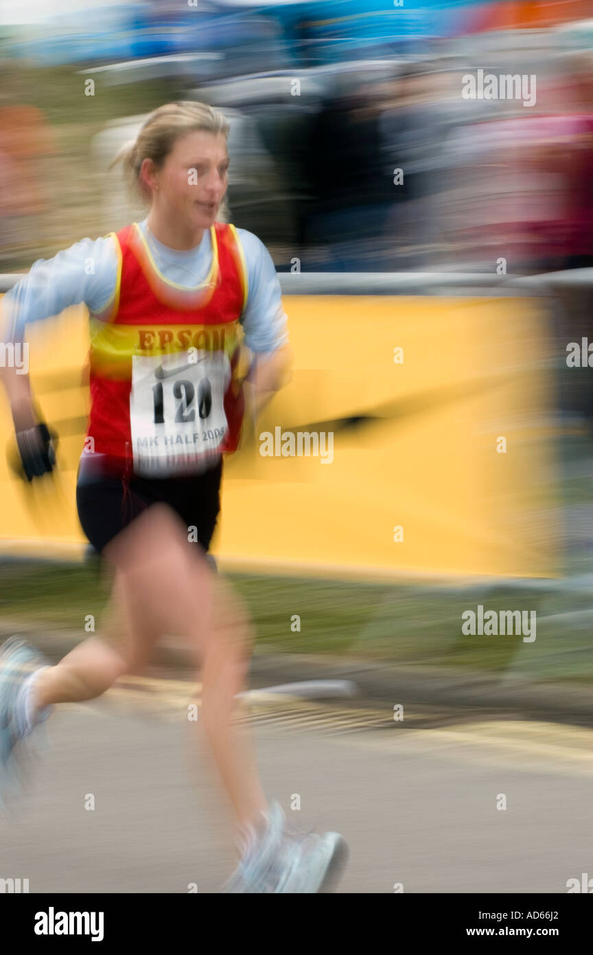 Men woman running the nike milton half marathon hi-res stock ...