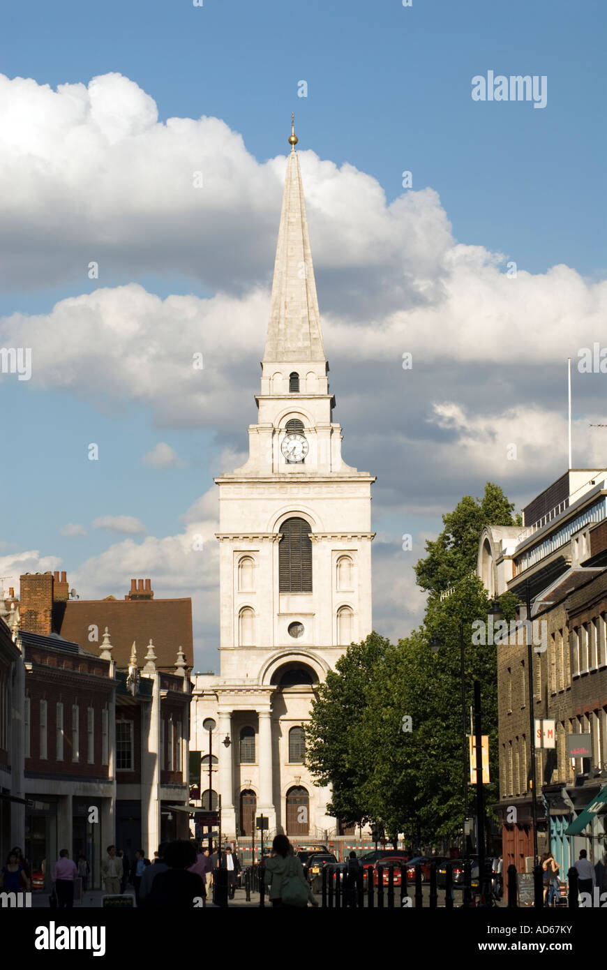 Christ Church in Spitalfields in the East End of London England UK ...