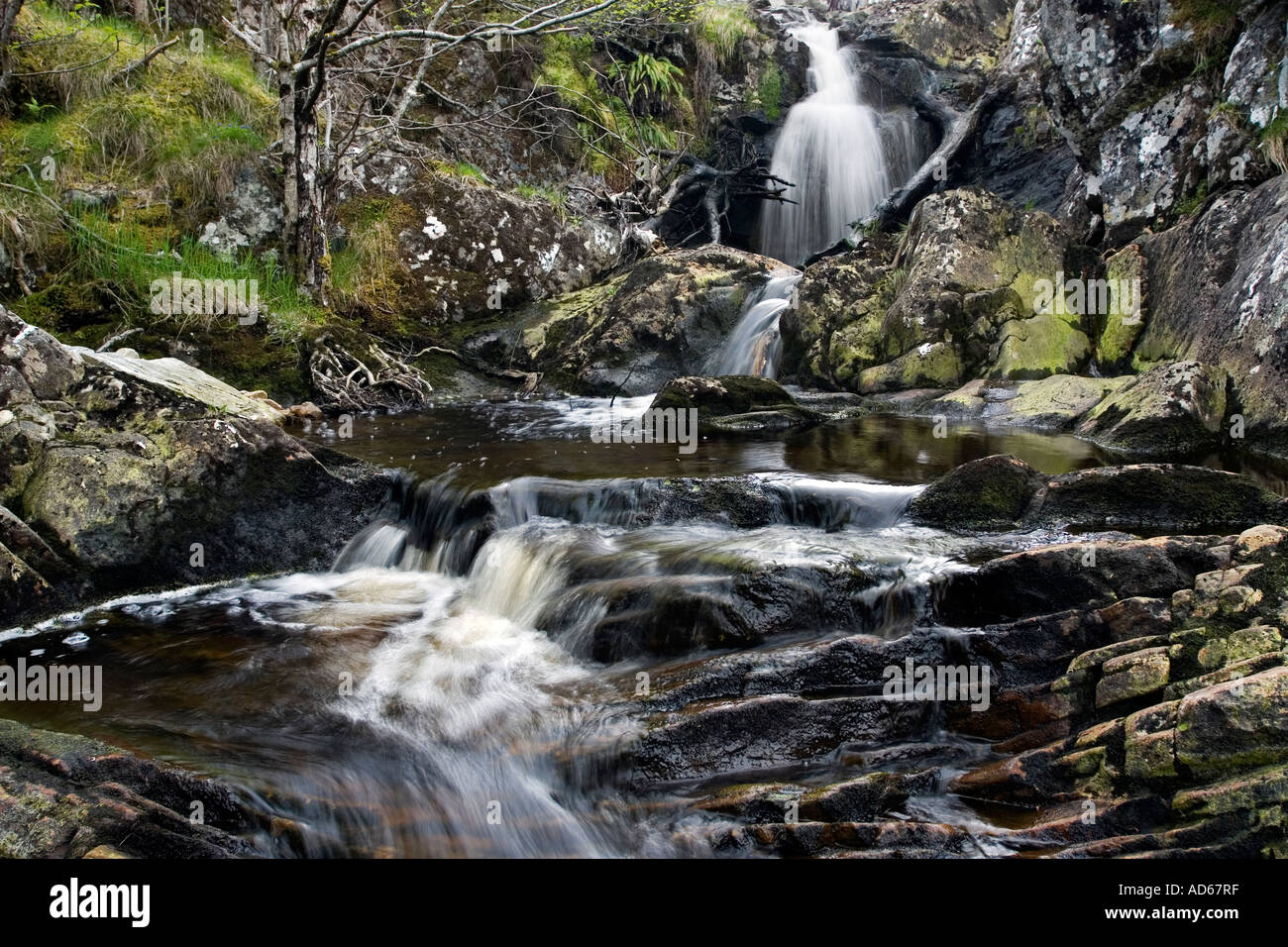 Scottish waterfall and pool. Strathconon, Highlands, Scotland Stock ...