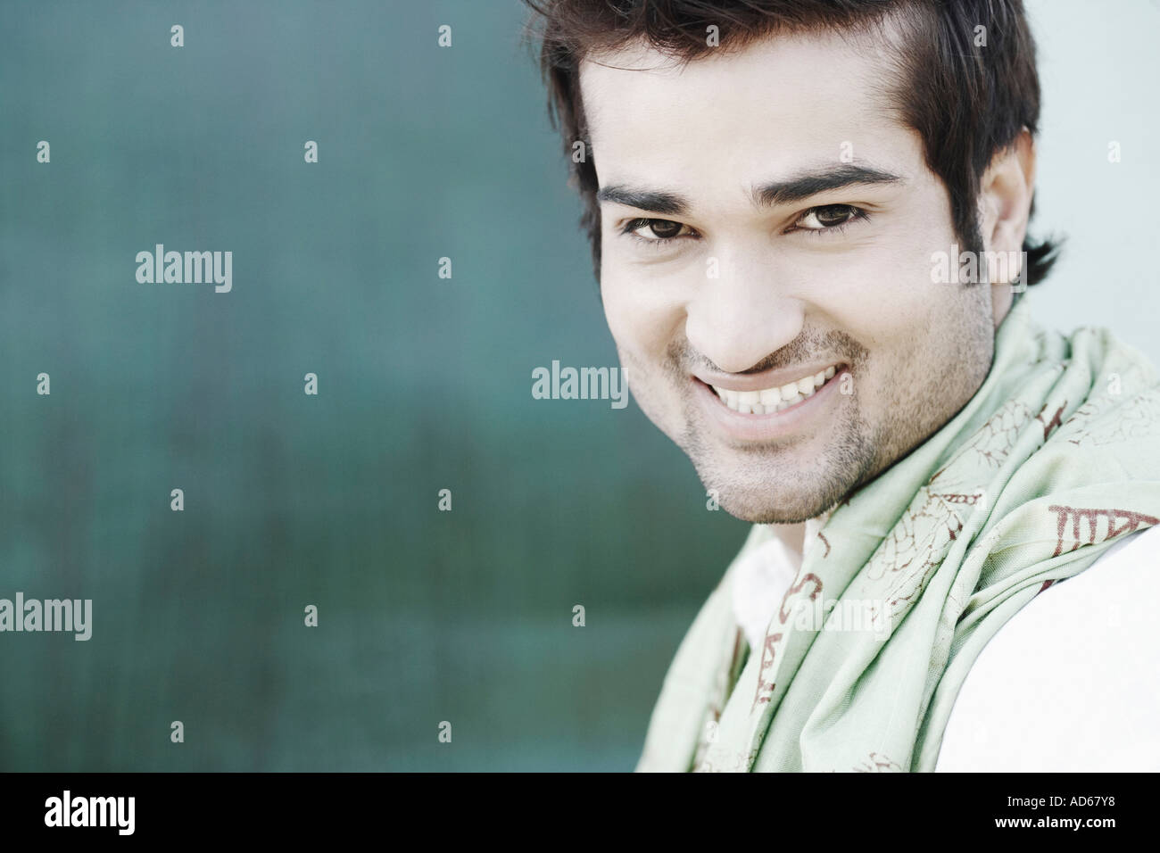 Side profile of a young man smiling Stock Photo - Alamy