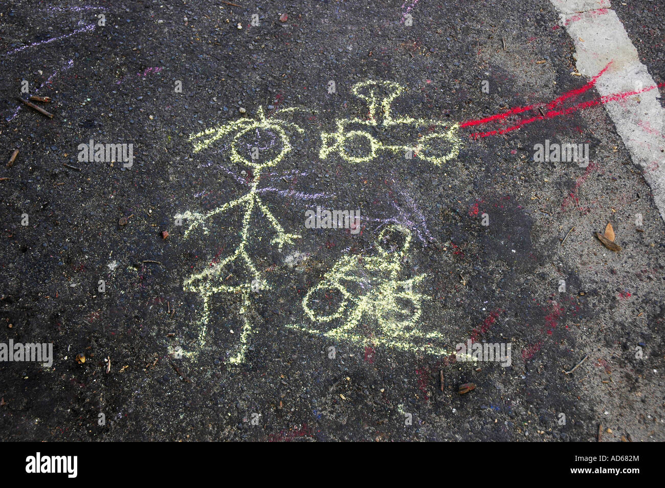 art festival street drawing by children Stock Photo - Alamy