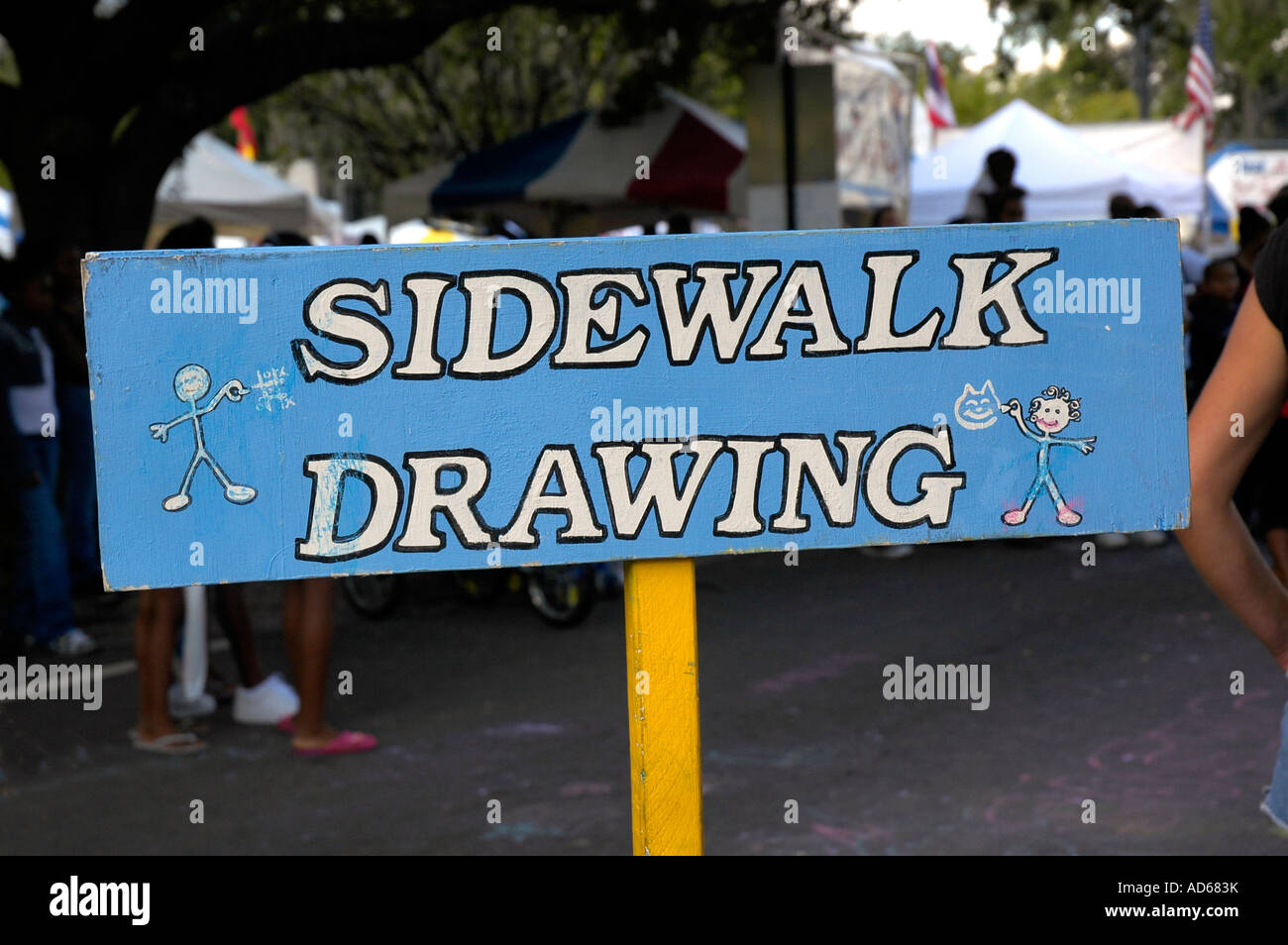 art festival sign Stock Photo - Alamy