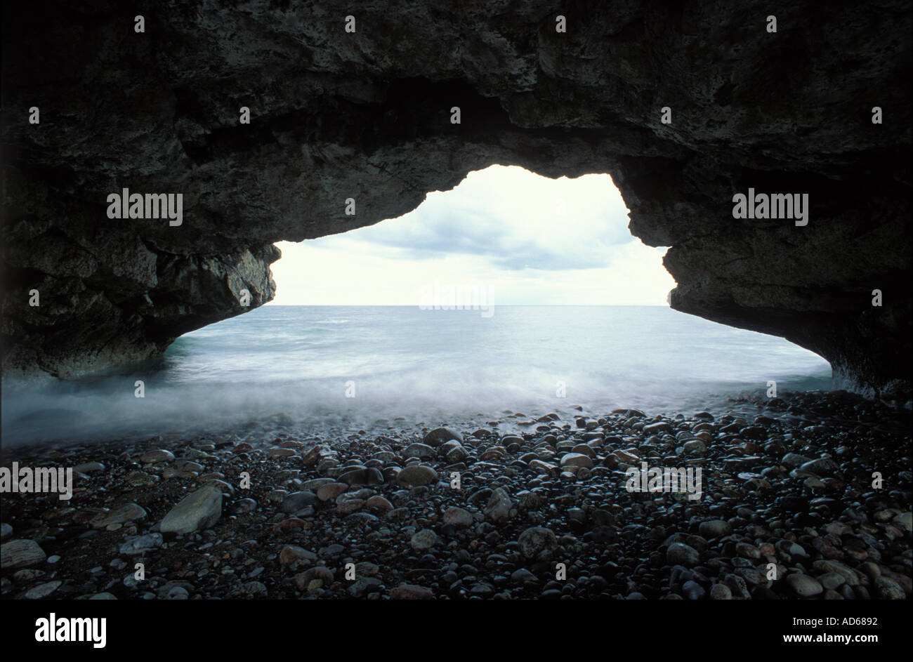 Sea Arch Sea Arches provincial Park Newfoundland canada Stock Photo - Alamy