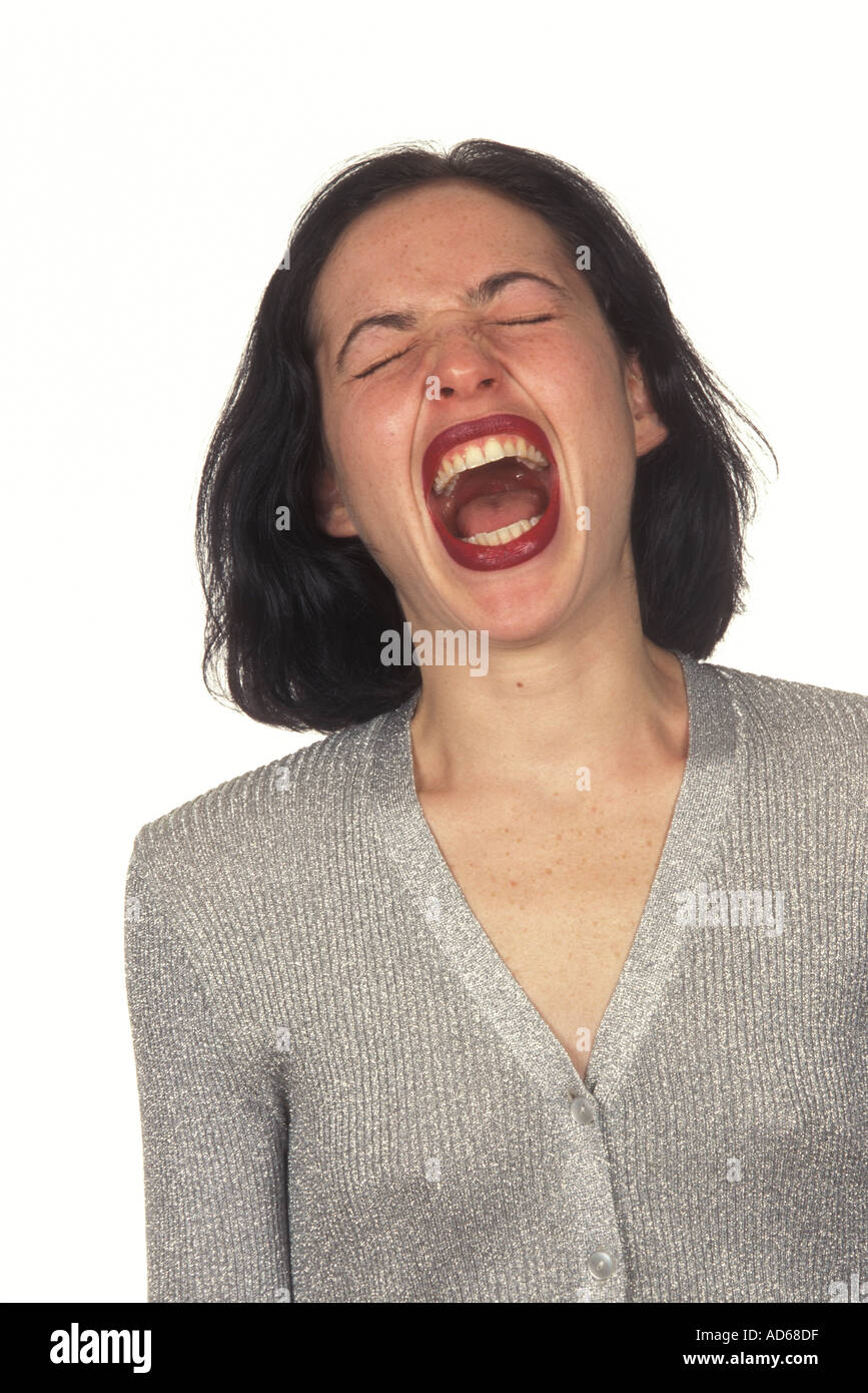 Woman in pain screaming Stock Photo: 878815 - Alamy