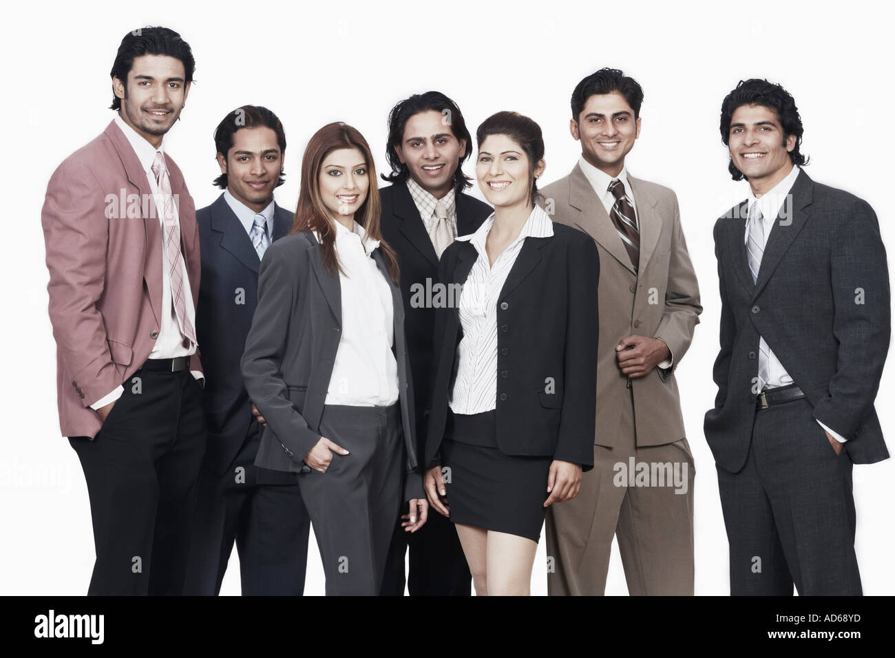 Group of business executives smiling Stock Photo - Alamy