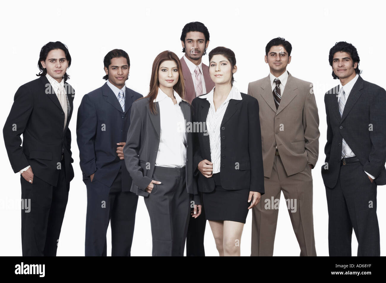 Group of business executives smiling Stock Photo - Alamy