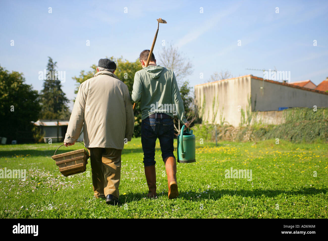 elderly person with home help Stock Photo - Alamy