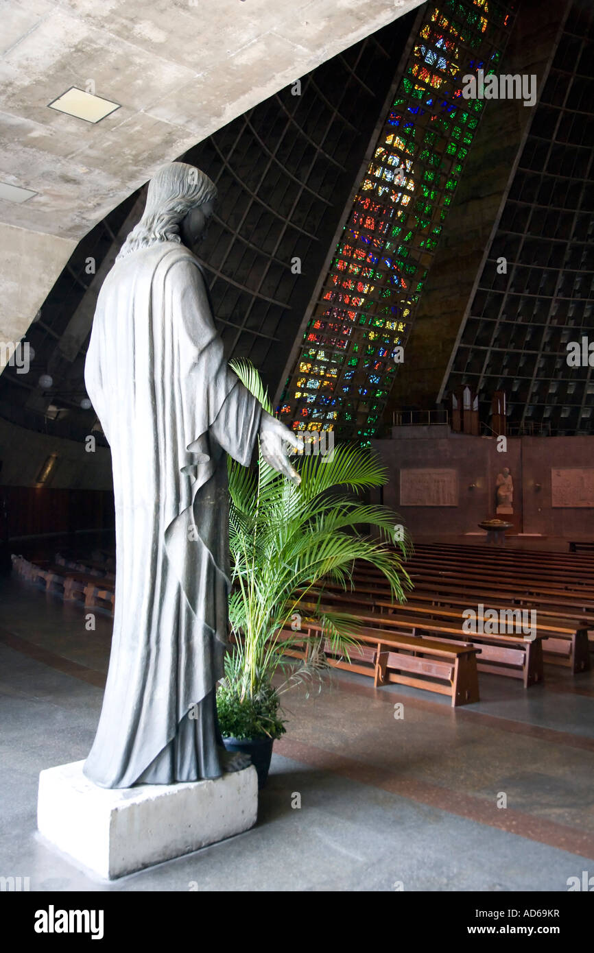 Brazil Rio de Janeiro A Statue of Christ at the entrance to San ...