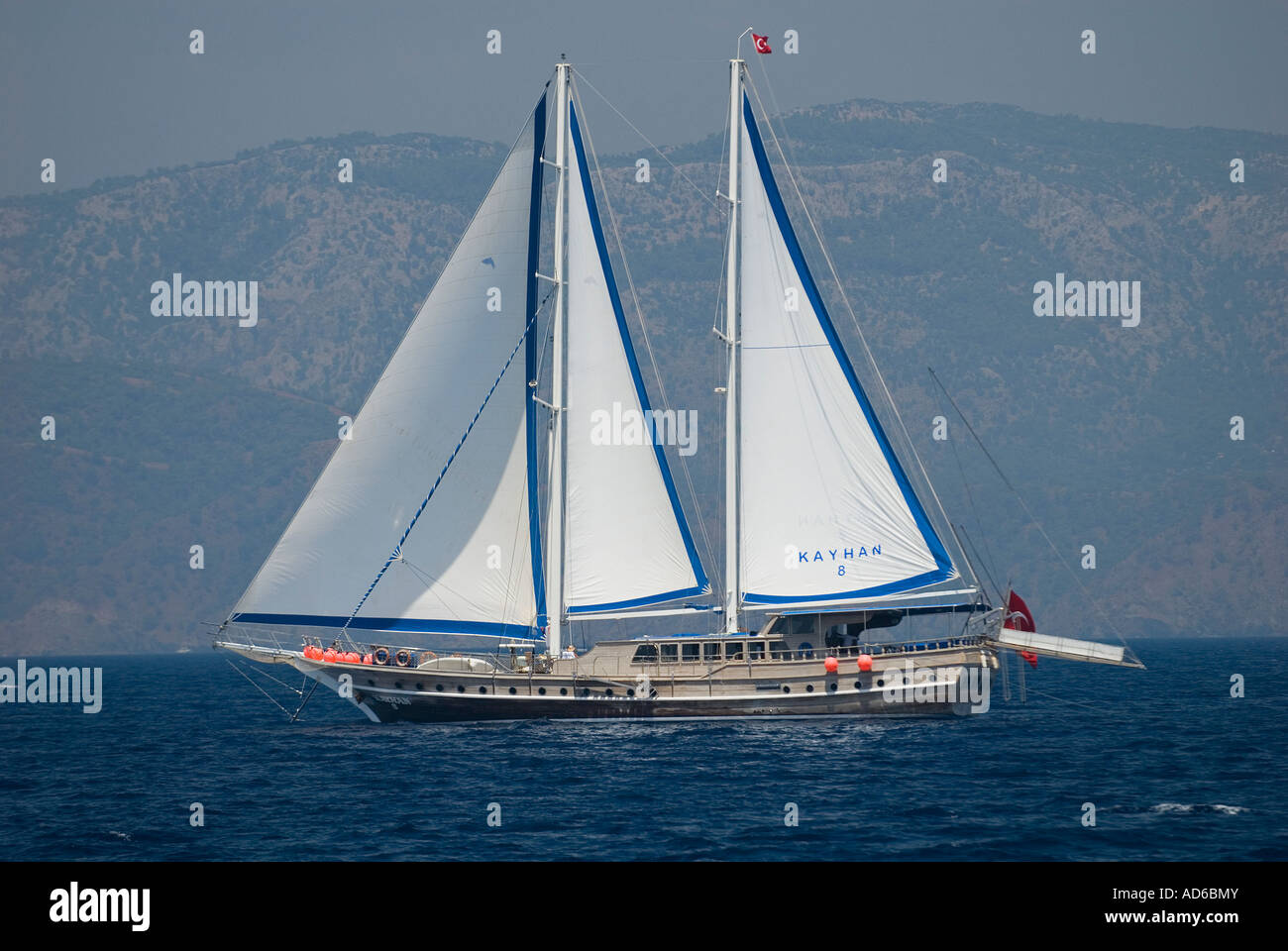 Wooden sailing boat in Gocek, Turkey Stock Photo - Alamy