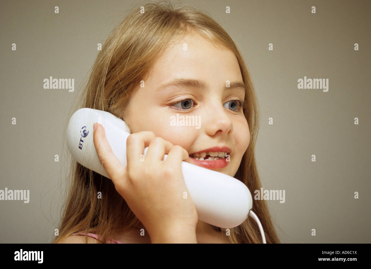 Girl On The Phone Stock Photo - Alamy