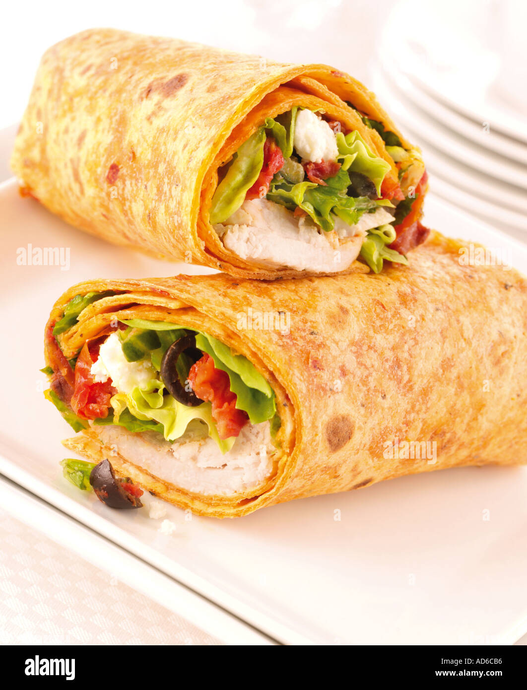 TORTILLA WRAP SANDWICH Stock Photo - Alamy