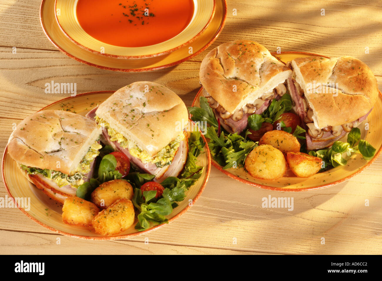 SANDWICHES AND SOUP Stock Photo - Alamy