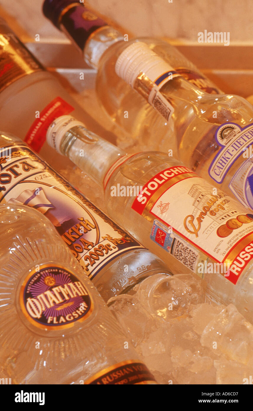 Vodka in ice St Petersburg Russia Stock Photo - Alamy