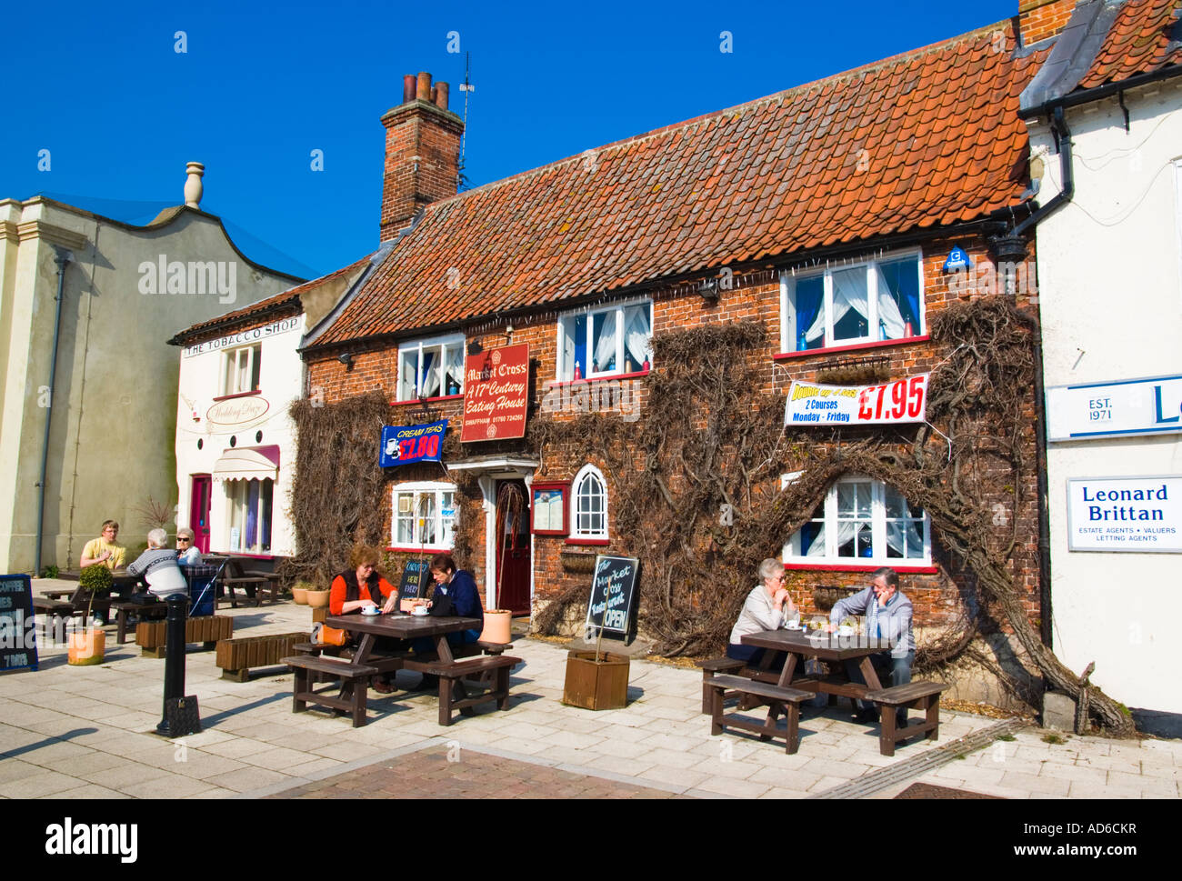 Europe UK england Norfolk Swaffham town center eating house Stock Photo ...