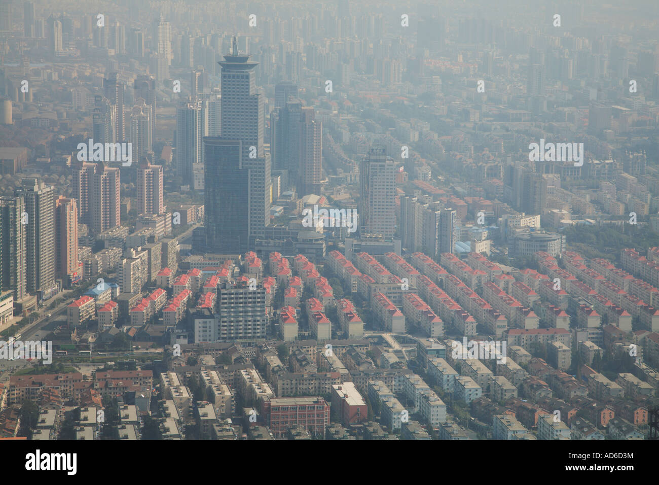 Polluted city skyline Pudong Shanghai China Stock Photo - Alamy