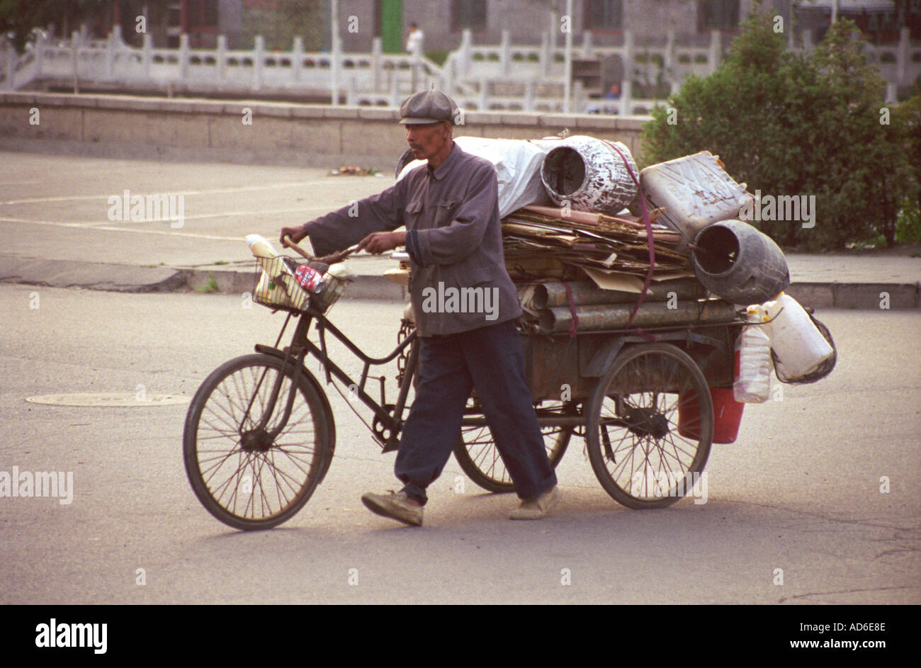 Man and bike Beijing China Stock Photo - Alamy