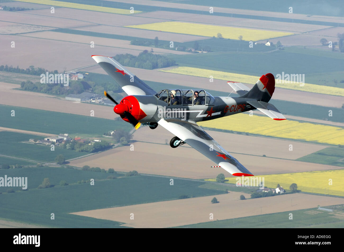 air to air - Yak 52 aircraft Stock Photo - Alamy