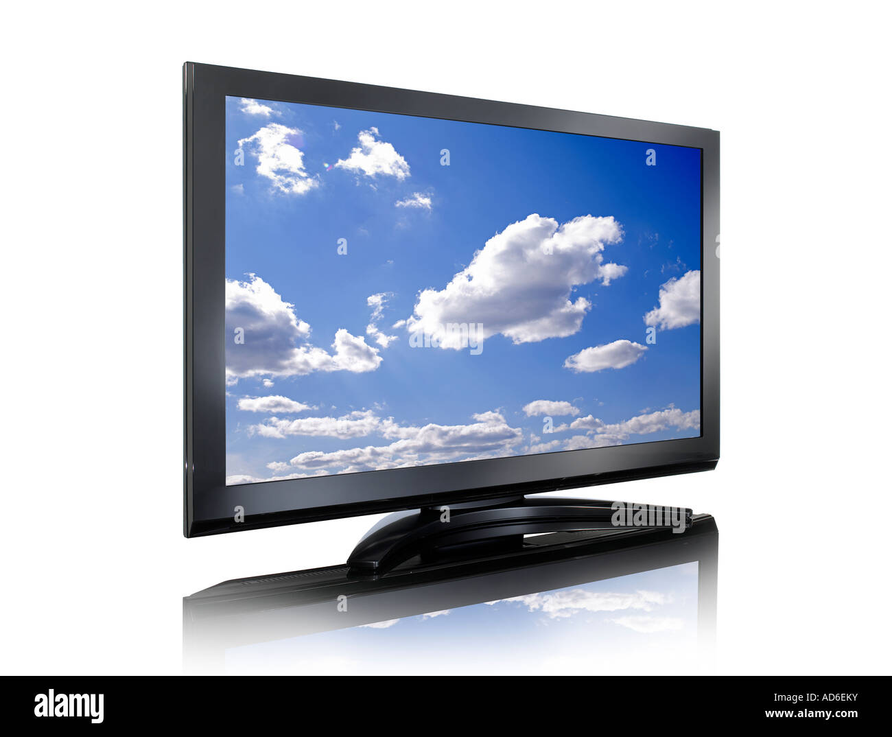 TV Plasma television and sky Stock Photo - Alamy