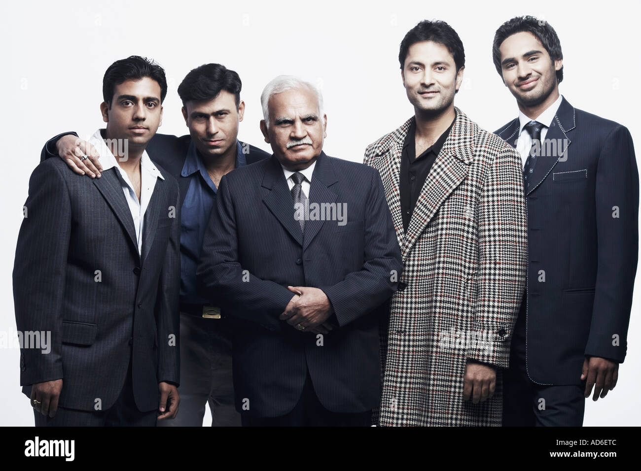 Portrait of a father and his four sons Stock Photo - Alamy