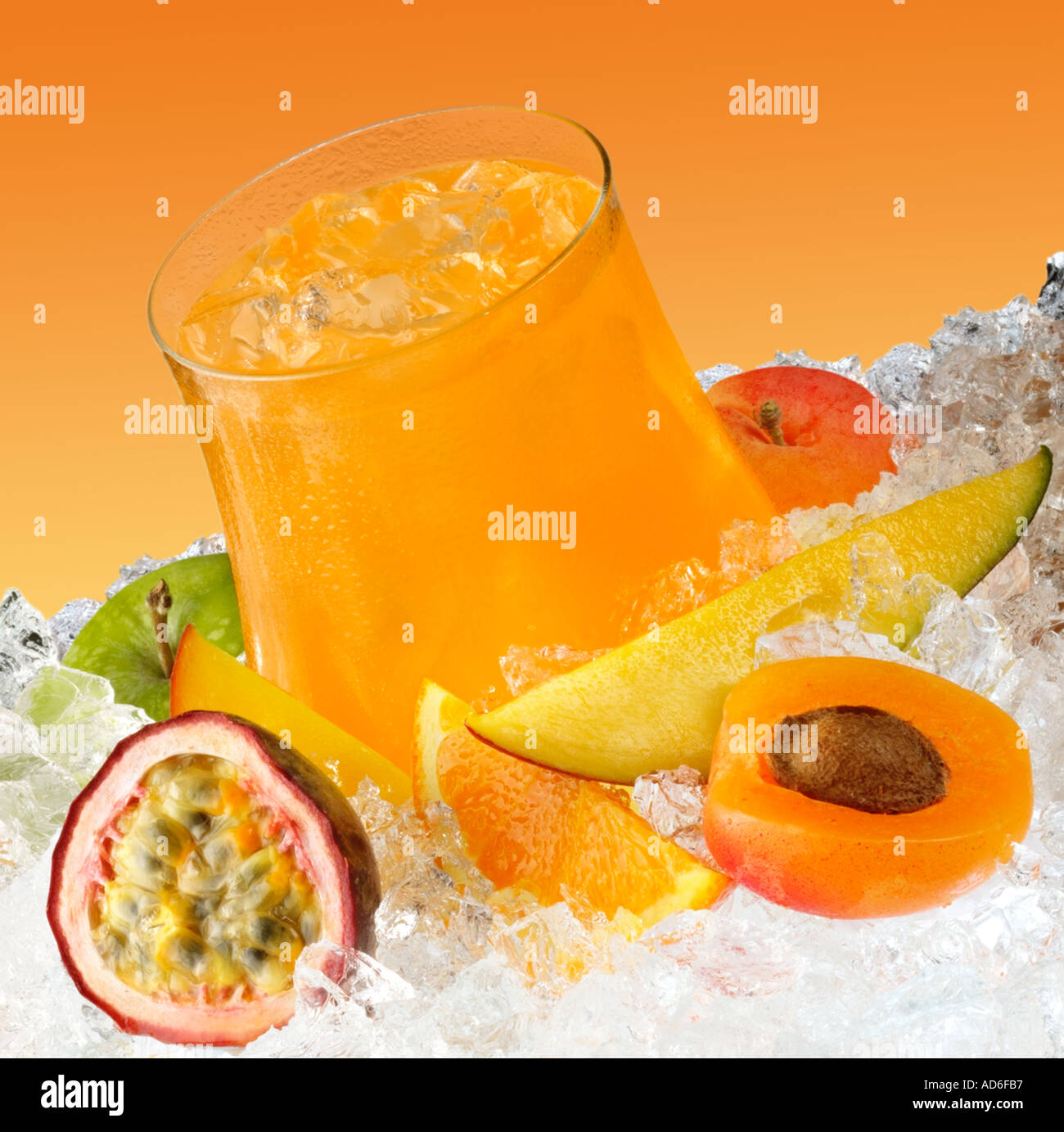 TROPICAL FRUIT DRINK Stock Photo - Alamy