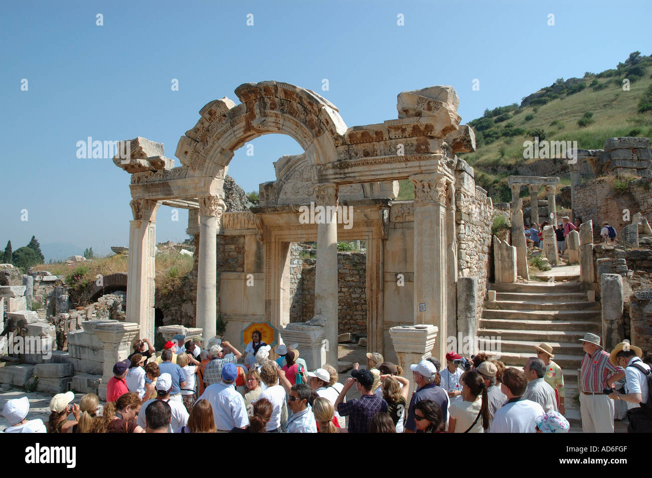 Temple of Hadrian. Ephesus Stock Photo - Alamy