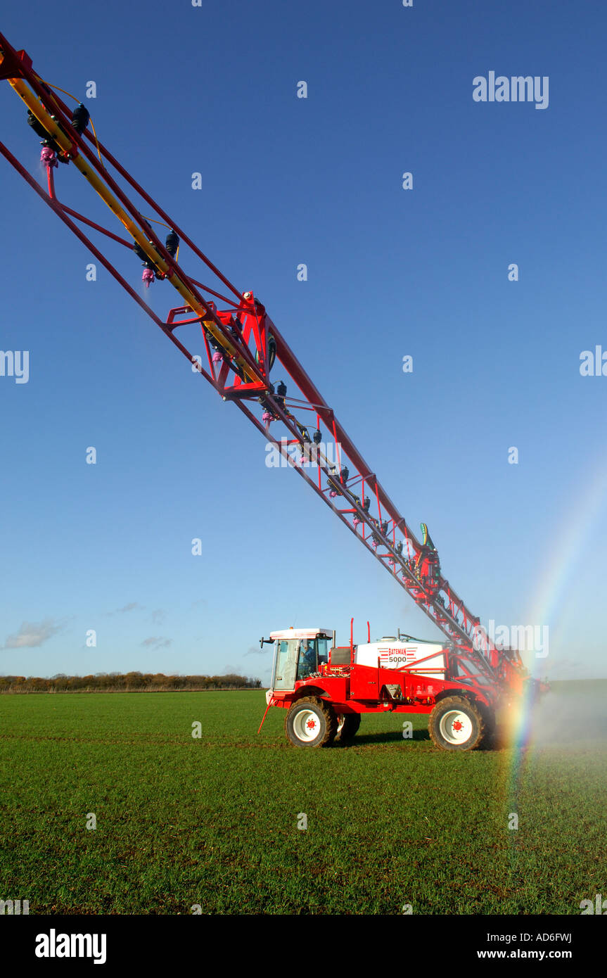 Bateman RB25 spraying winter wheat Bedfordshire Stock Photo - Alamy