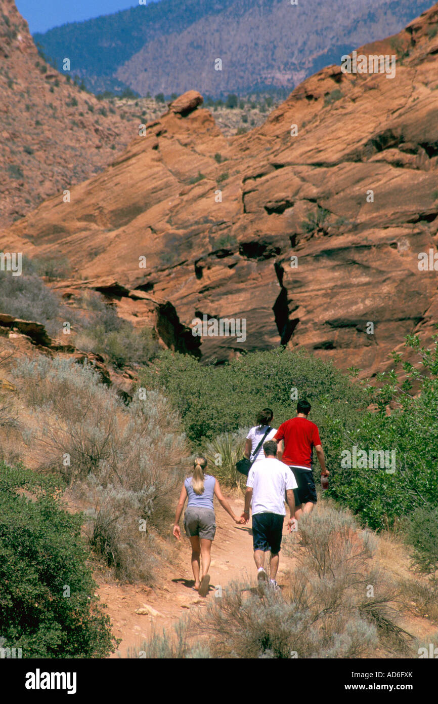 Pools in narrow canyon Red Cliffs Recreation Area Utah s Dixie near St ...