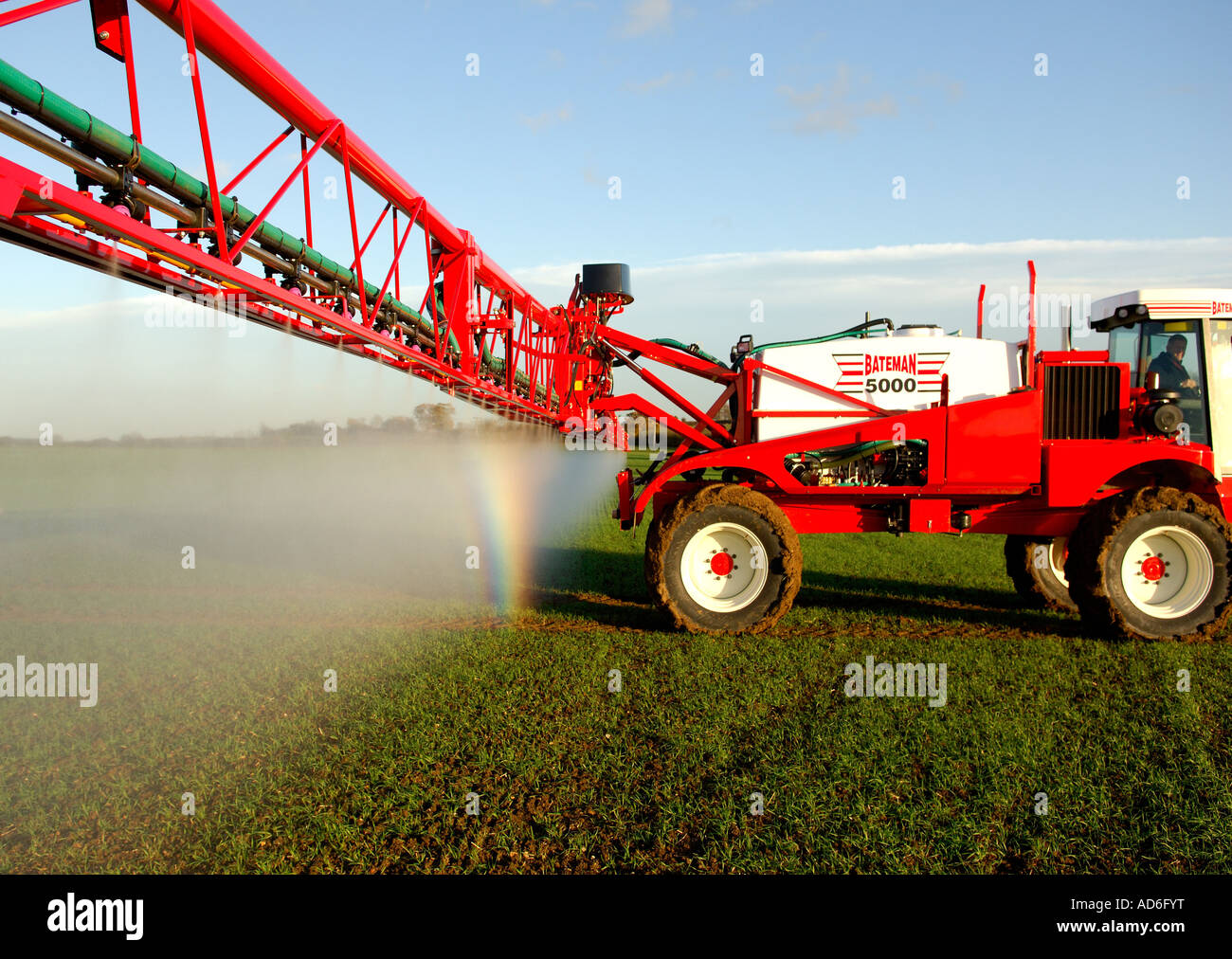Bateman RB25 spraying winter wheat Bedfordshire Stock Photo - Alamy