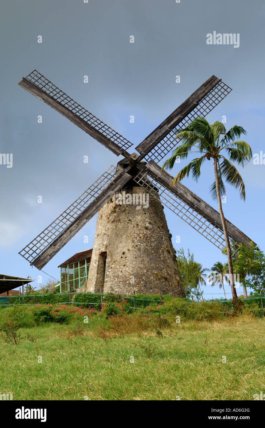 Morgan Lewis sugar factory windmill Barbados Stock Photo - Alamy