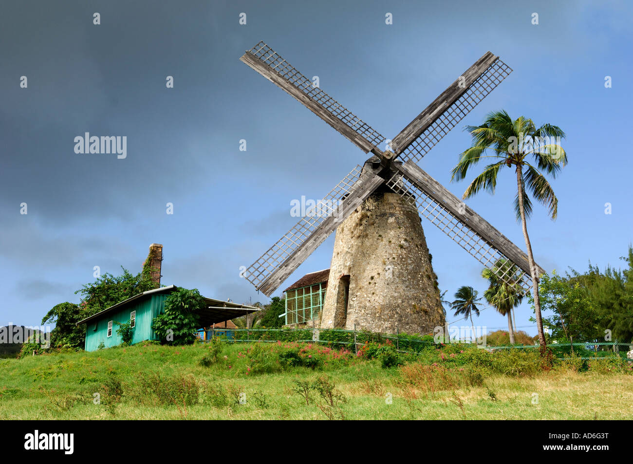 Morgan Lewis sugar factory windmill Barbados Stock Photo - Alamy