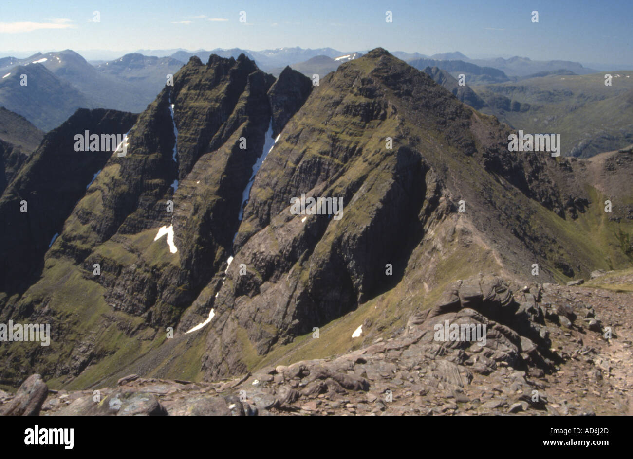 An Teallach mountain summit ridge Scotland Stock Photo - Alamy