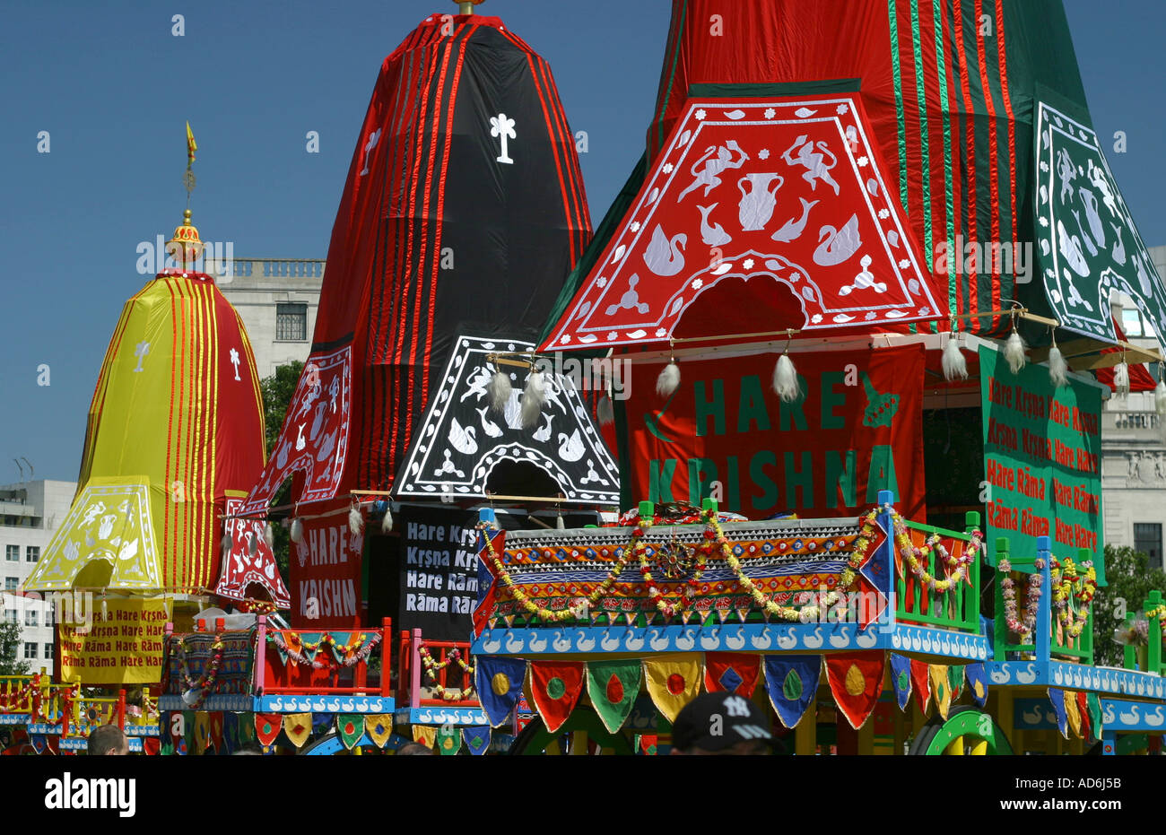 Hare Krishna procession Trafalgar Square 2005 london uk Stock Photo - Alamy