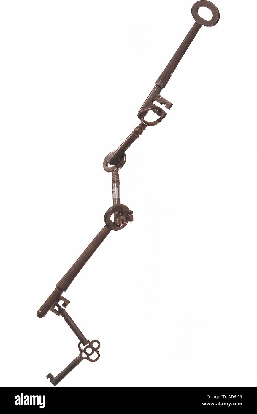 chain of keys connected Stock Photo - Alamy
