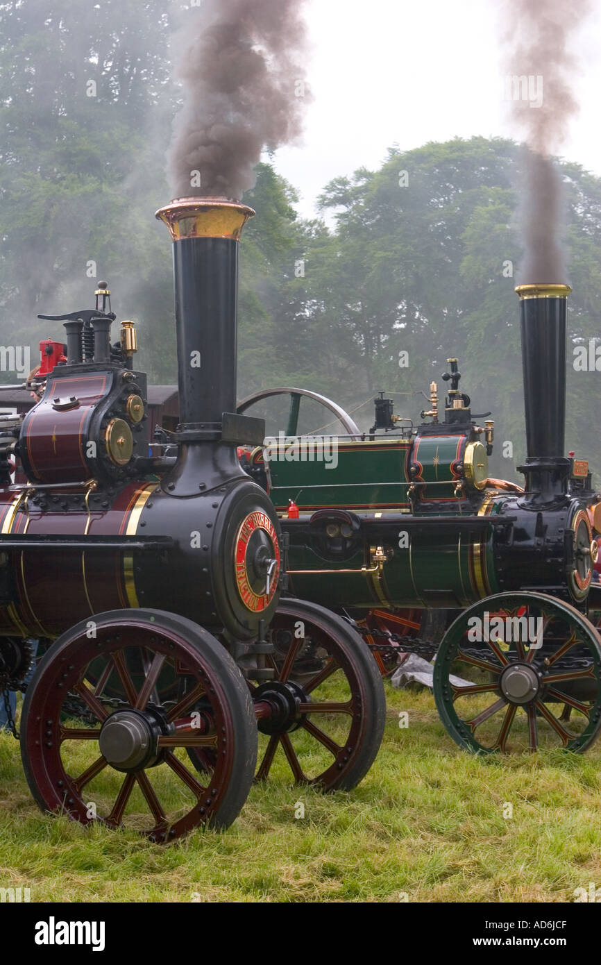 Vintage Steam Engines under steam at Steam Engine Rally, Castle Fraser ...