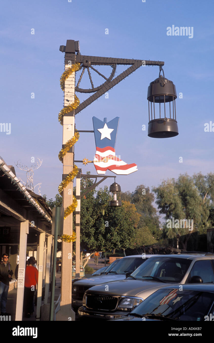 Lamp Post Decoration, Main Street, Old Town, Scottsdale, Arizona Stock ...
