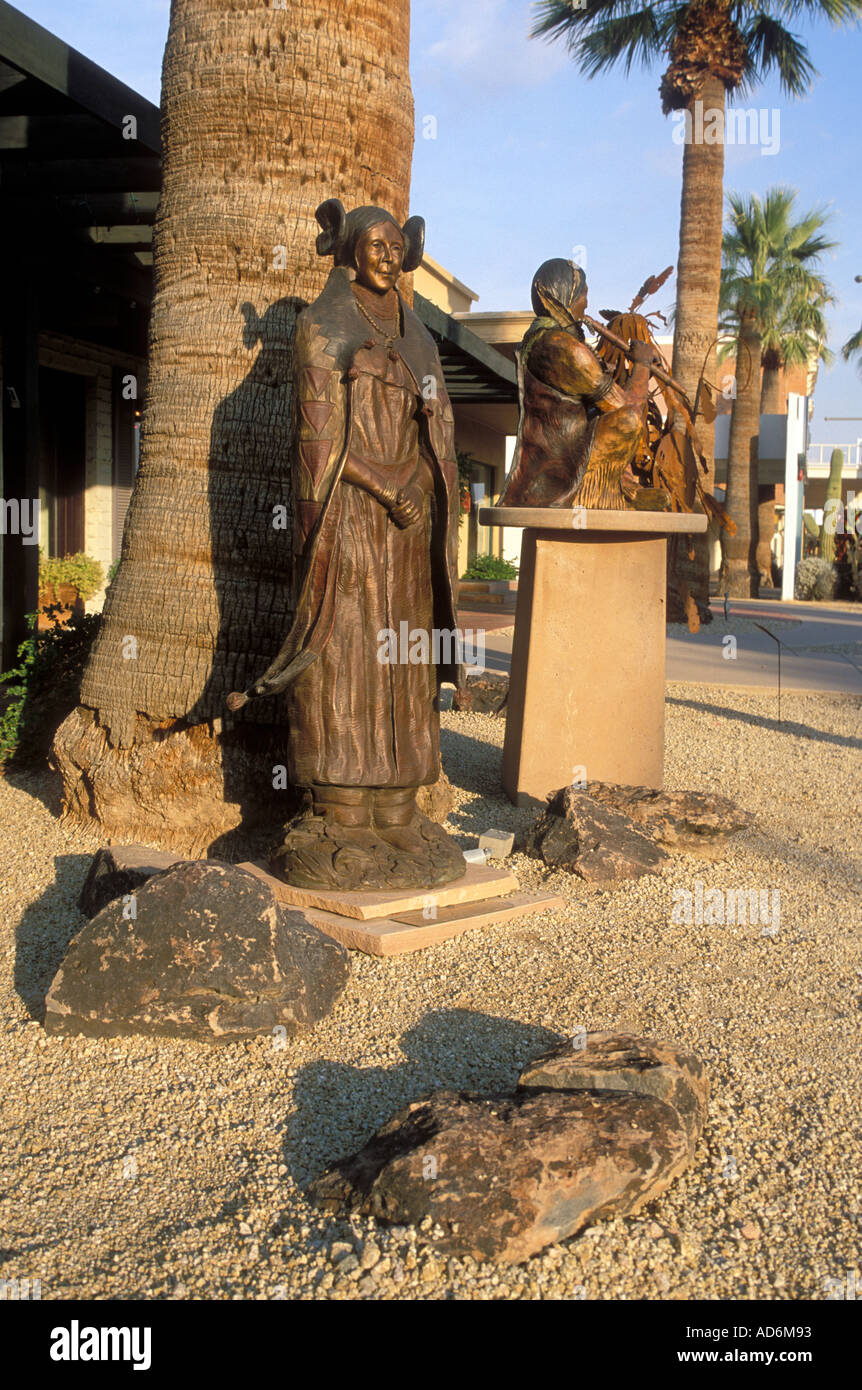Navajo Squaw Statue, Main Street, Old Town, Scottsdale, Arizona Stock ...