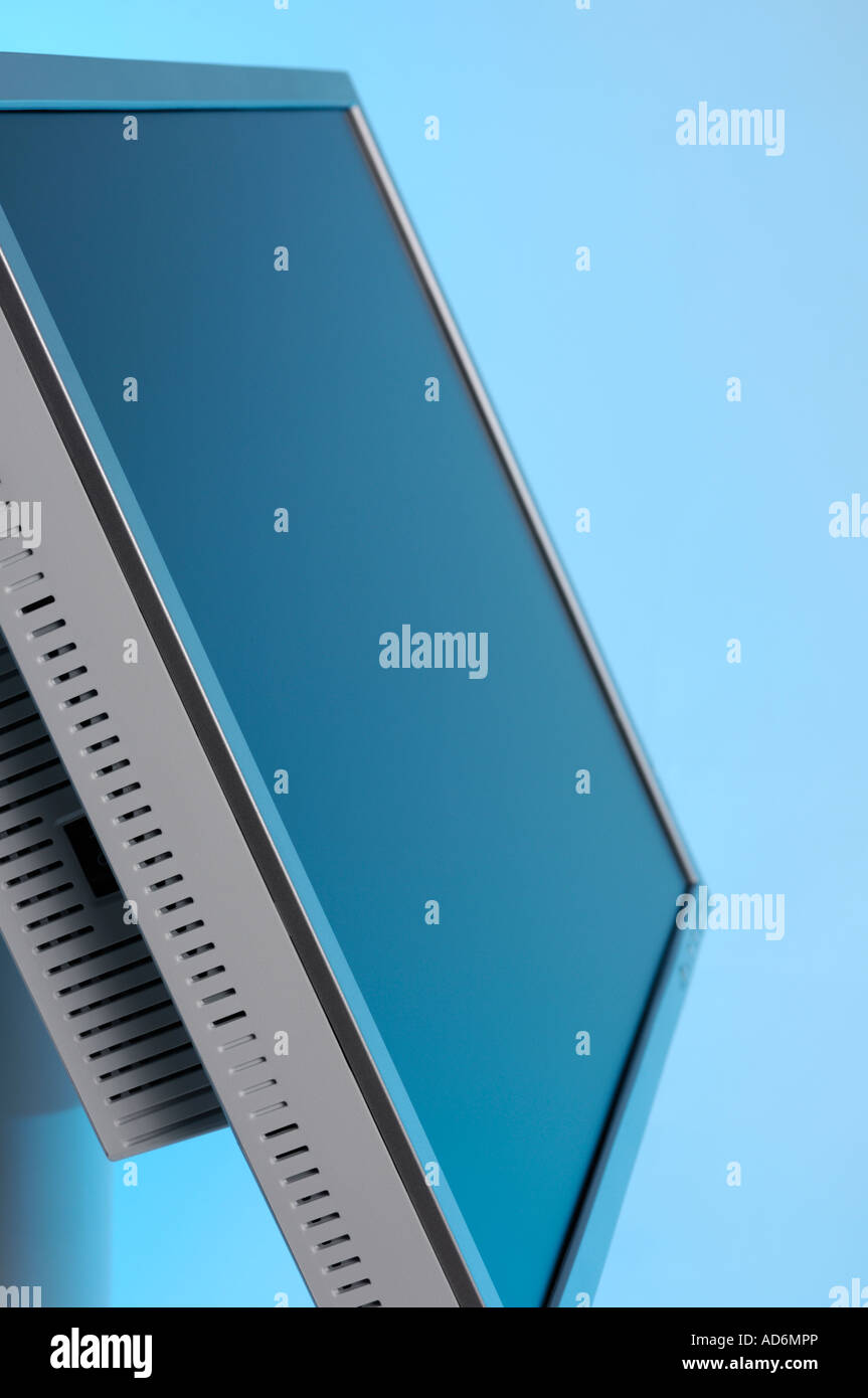 Blue LCD display monitor Stock Photo - Alamy