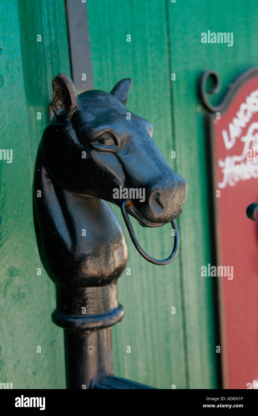 Metal tethering post Horse Amish farm, Lancaster ,Pennsylvania ,USA ...